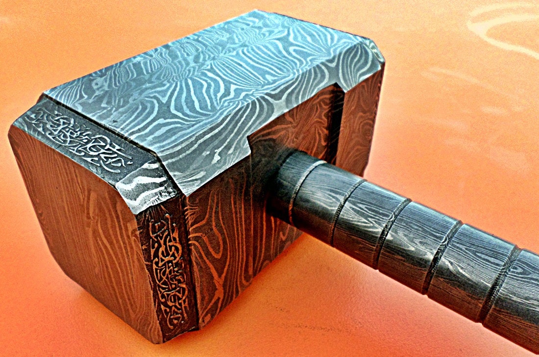 PLK-222 Handmade Full Damascus Steel Hammer Great Piece of - Etsy