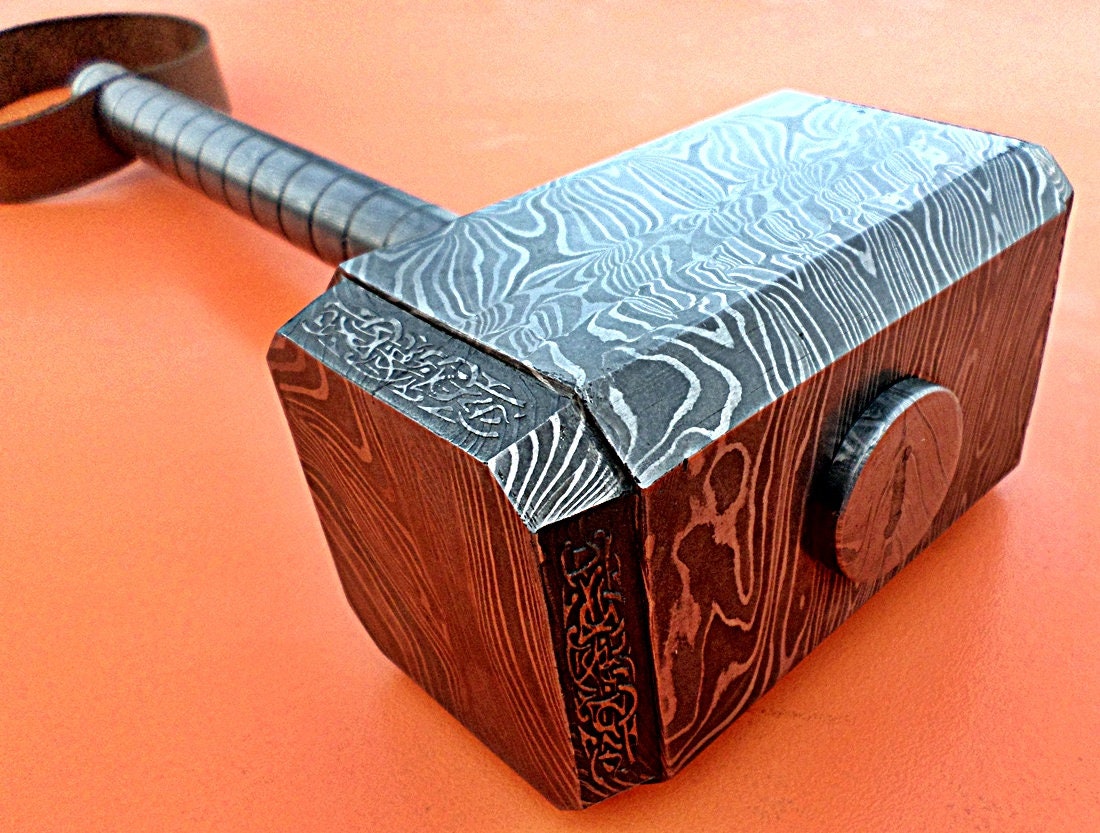 PLK-222 Handmade Full Damascus Steel Hammer Great Piece of | Etsy