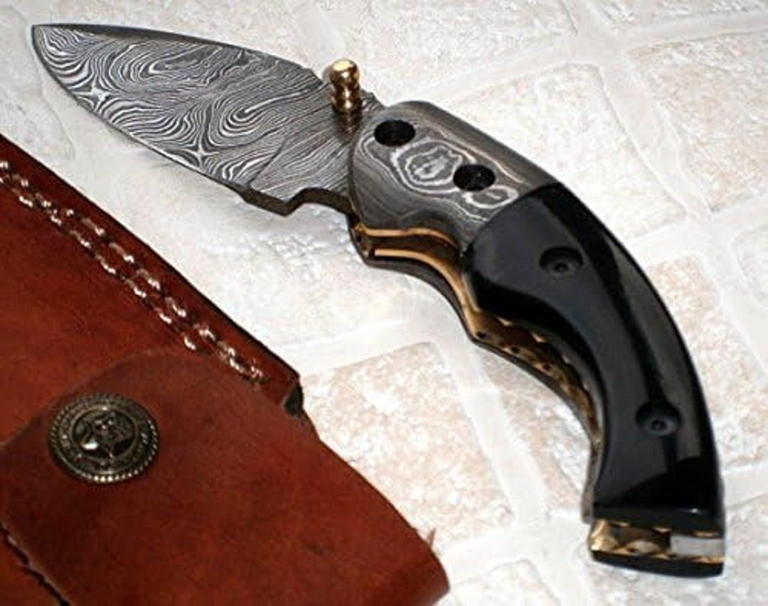 Poshland FNA-50 Custom Handmade Damascus Steel Folding Knife (FN-500) - Etsy