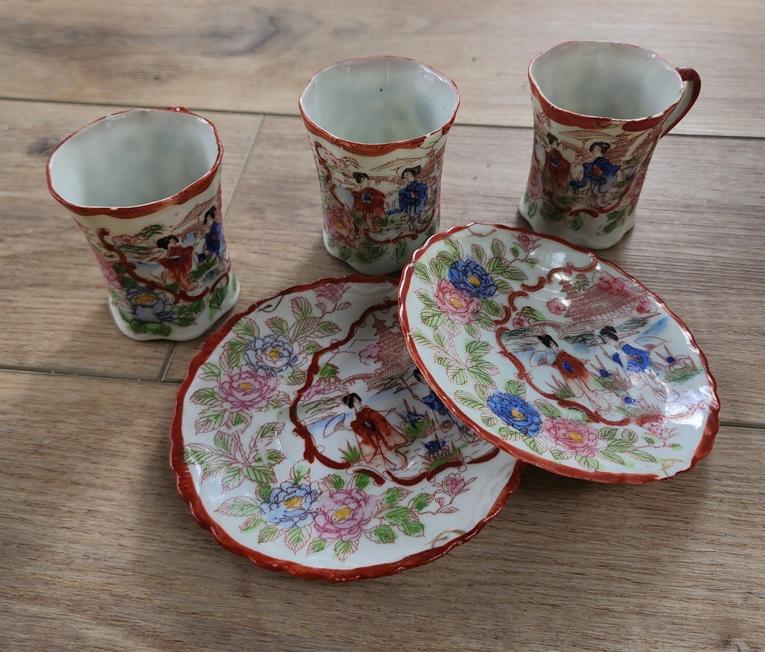 1930 Era Geisha Girl Chocolate Set 5 Piece Set - Etsy