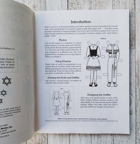 1997 Vintage Paper Dolls The Jewish Paper Doll Book Dolls & Action ...