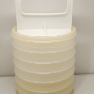 Vintage Tupperware Hamburger Patty Maker Keeper Large and Medium - Etsy