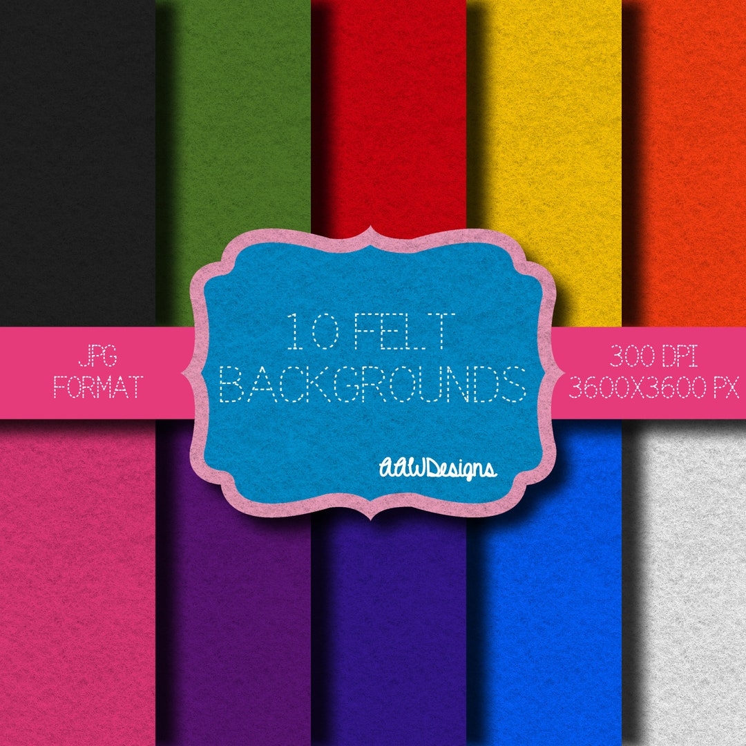 FELT PAPERS SET! Instant Download. 300 Dpi. Jpg Format - 3D Felt ...