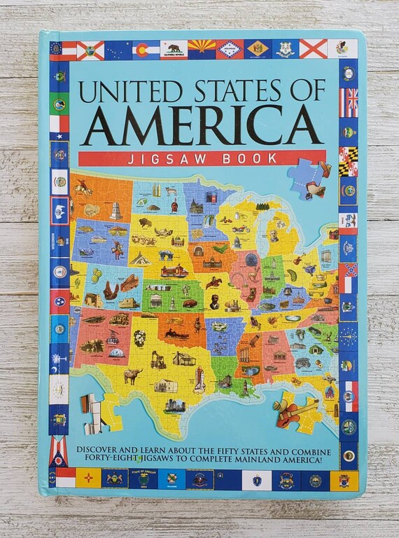 United States of America Jigsaw Puzzle Book | Etsy