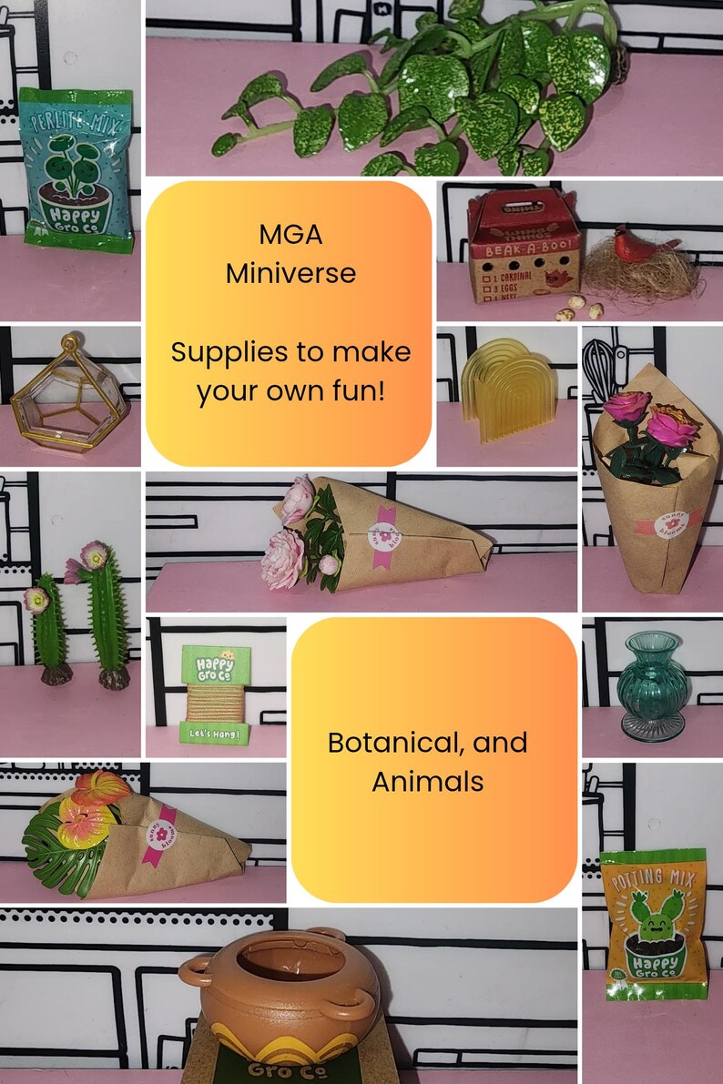 Make It Miniverse - (you Choose) Plants, Flowers, Soil, and Planters - Etsy