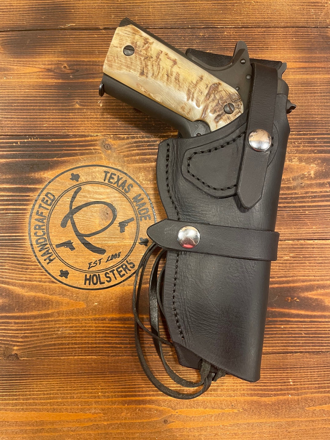 Handmade 1911 Holster, Leather, Western, Drop, OWB RH 5 Full Size ...