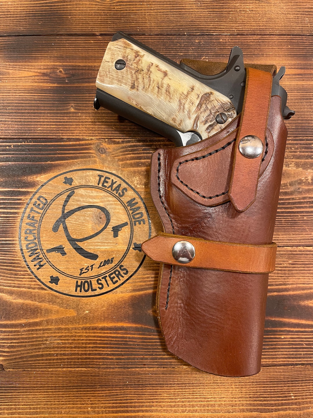 Handmade 1911 Holster, Leather, Western, Drop, OWB RH 5 Full Size Government - Etsy