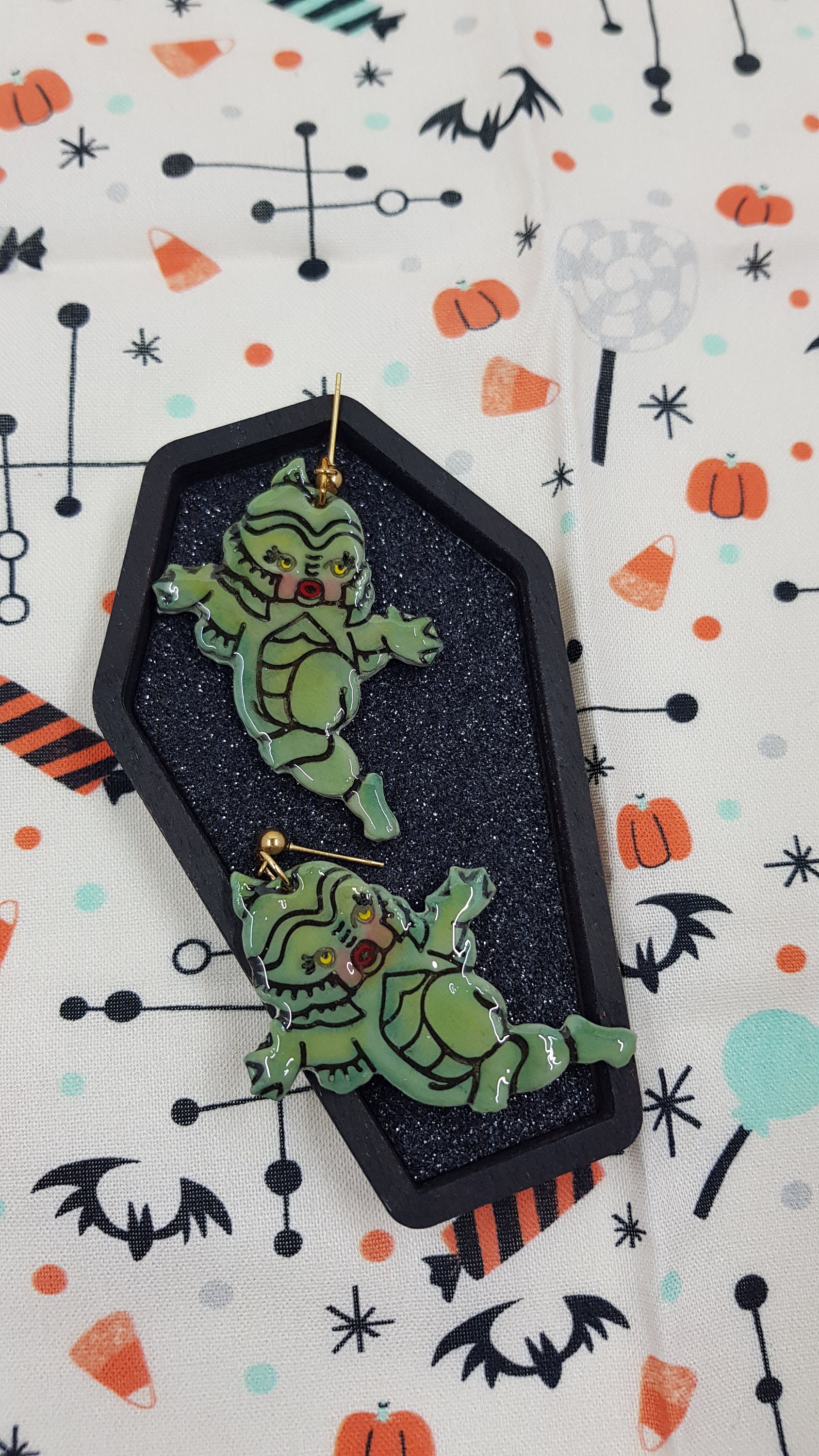 Kewpie Doll Lagoon Creature Earrings/kewpie Doll/horror Earrings ...