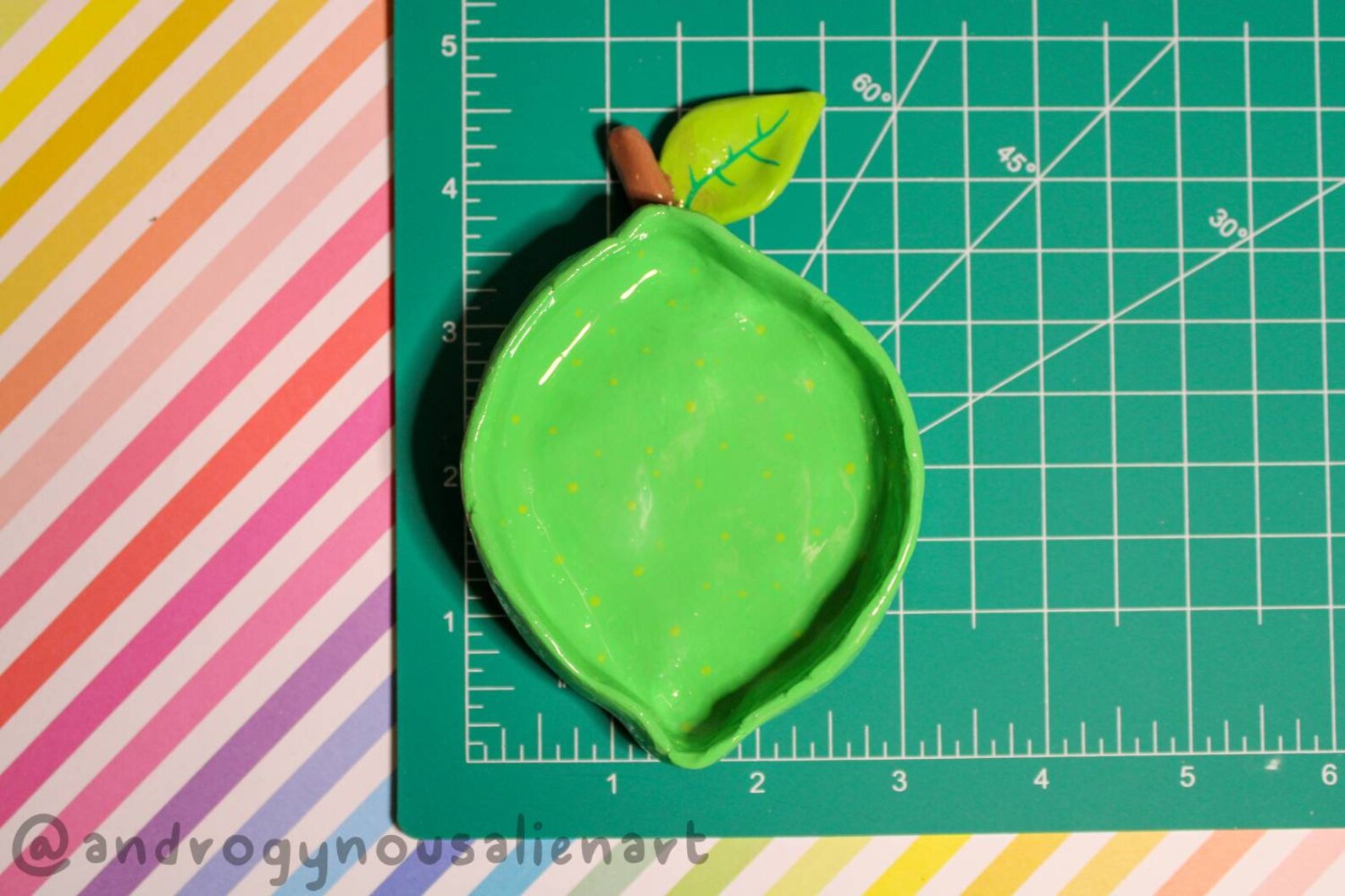 Cute Lime Clay Trinket Dish | Etsy