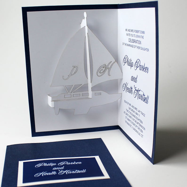 Sailboat Wedding Invitations Boat Wedding Invitations Yacht - Etsy