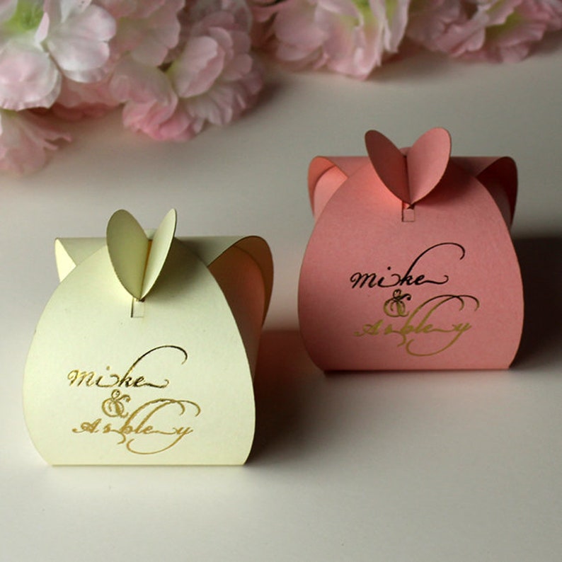 Pink Custom Party Favor Box Wedding Favor Boxes Wedding - Etsy