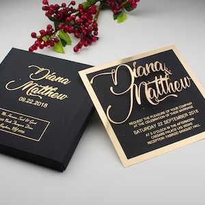 Unique Gold Wedding Invitations, Hot Foil Personalized Invitations ...