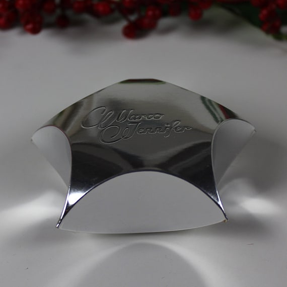 Mirror Silver Star Favor Boxes Customized Wedding Favor | Etsy