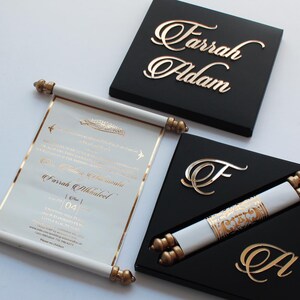 Scroll Wedding Invitation: Personalized Anniversary, Engagement, Bridal ...