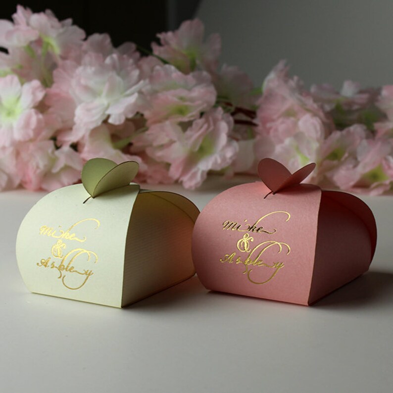 Pink Custom Party Favor Box Wedding Favor Boxes Wedding - Etsy