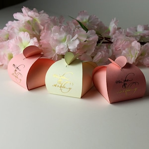 Pink Custom Party Favor Box, Wedding Favor Boxes, Wedding Favor Box ...
