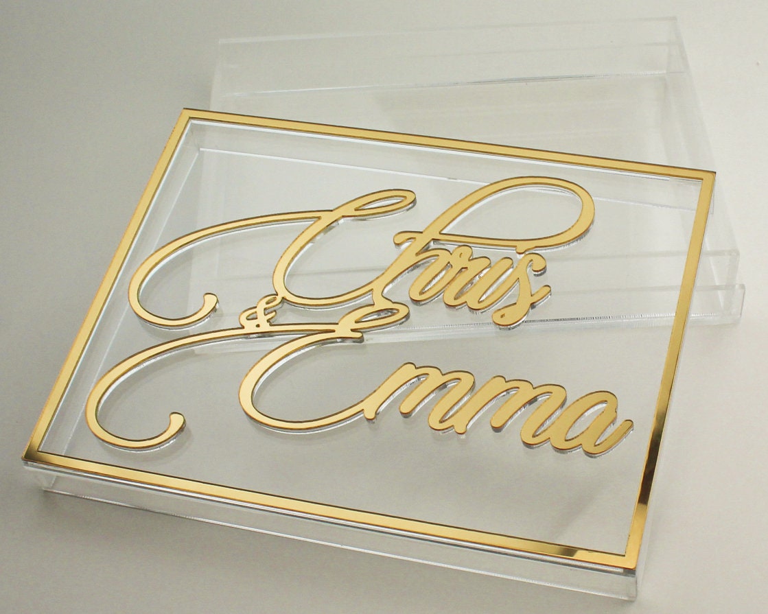 Acrylic Gift Boxes Embossed Transparent Gift Boxes - Etsy