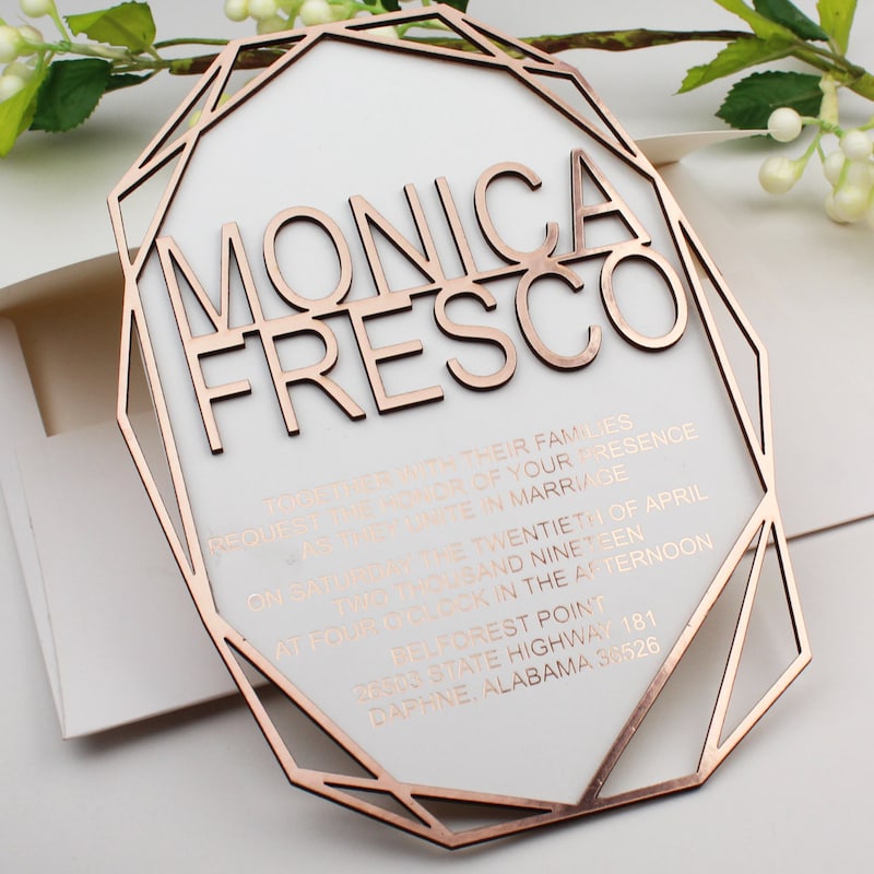 Gold Wedding Invite - Etsy