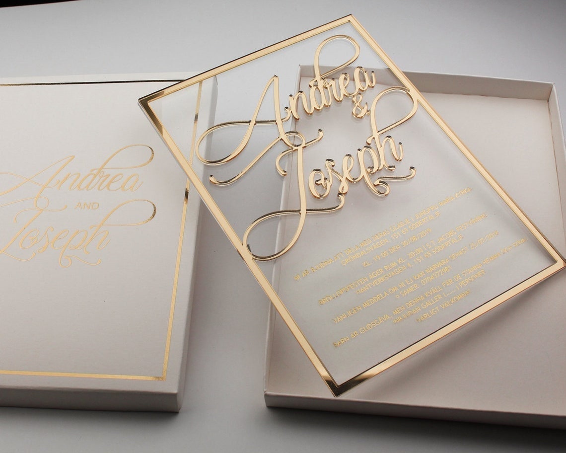 Transparent Invitation Clear Invitation Wedding Luxury | Etsy