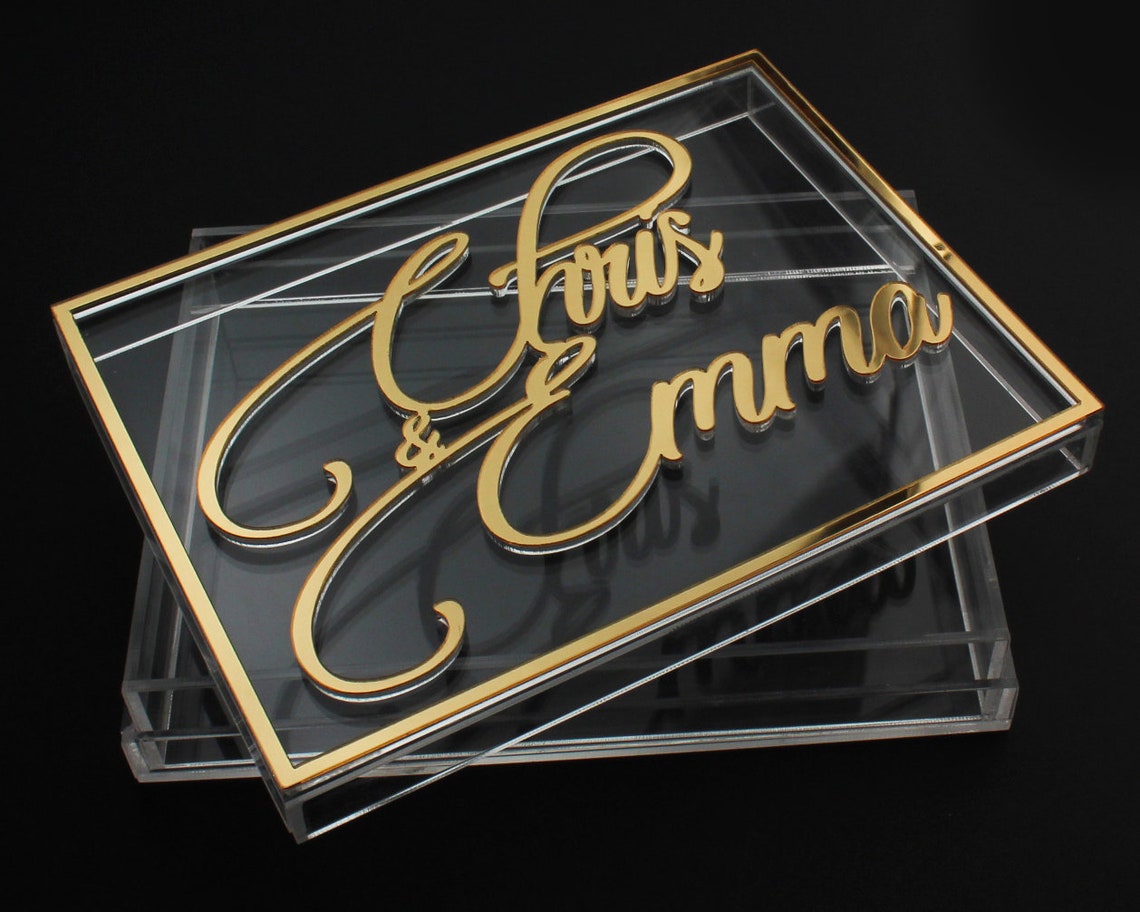Acrylic Gift Boxes Embossed Transparent Gift Boxes - Etsy