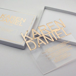 3D Luxury Acrylic Invites, Transparent Invitation, Mirror Wedding ...