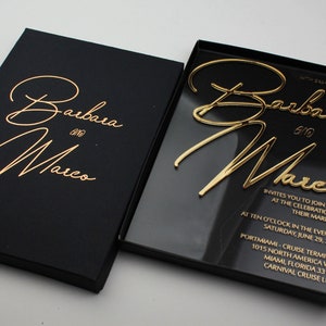 Clear Acrylic Luxury Invitations, 3D Invite, Transparent Invitation ...