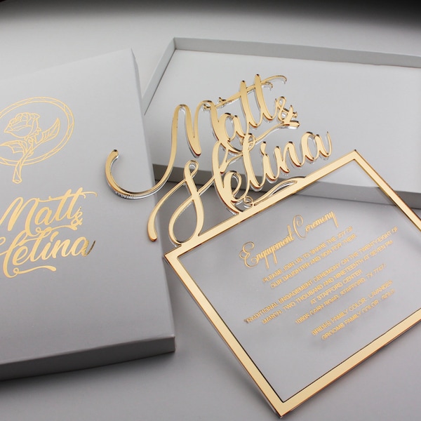 Engraved Acrylic Invitations - Etsy