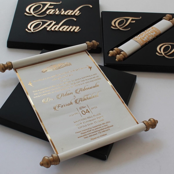 Scroll Invitations - Etsy