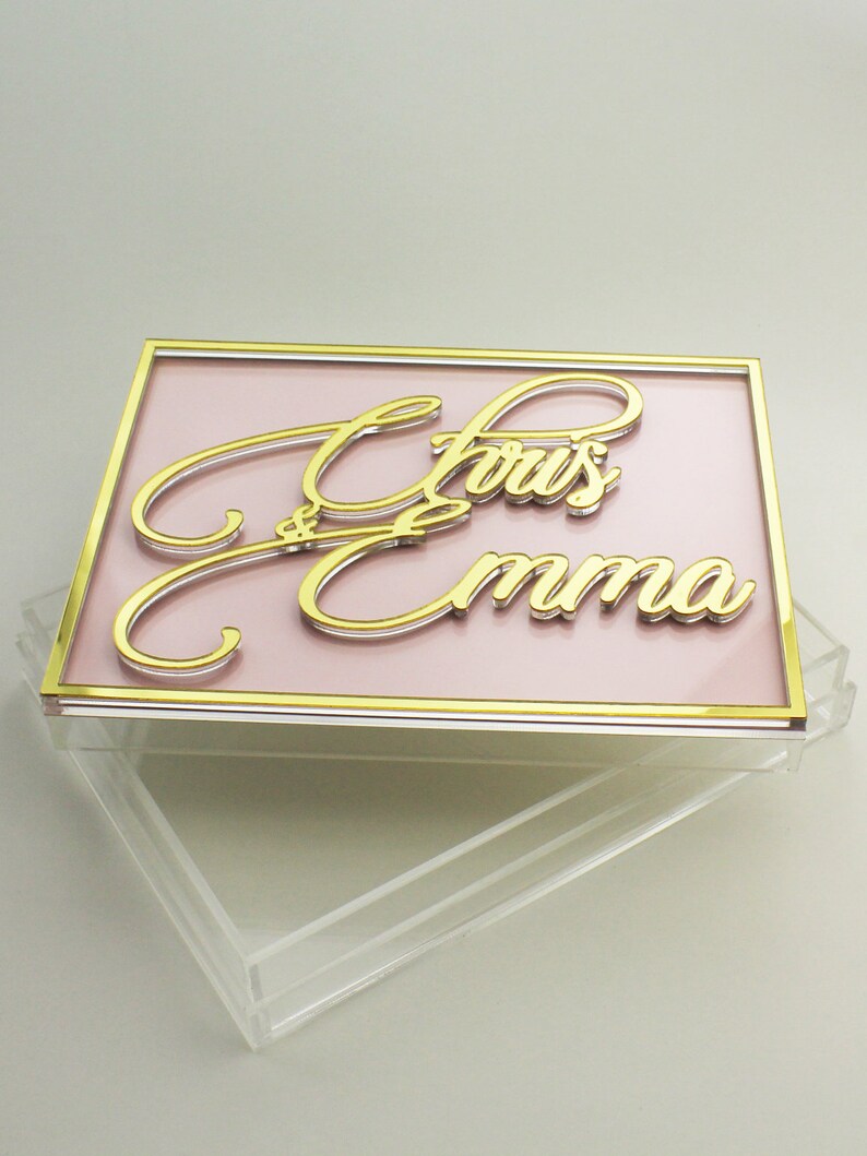 Acrylic Gift Boxes Embossed Transparent Gift Boxes - Etsy