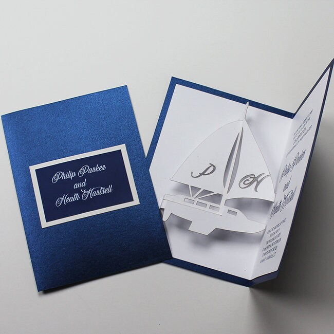 Sailboat Wedding Invitations Boat Wedding Invitations Yacht | Etsy
