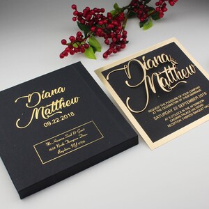 Unique Gold Wedding Invitations, Hot Foil Personalized Invitations ...