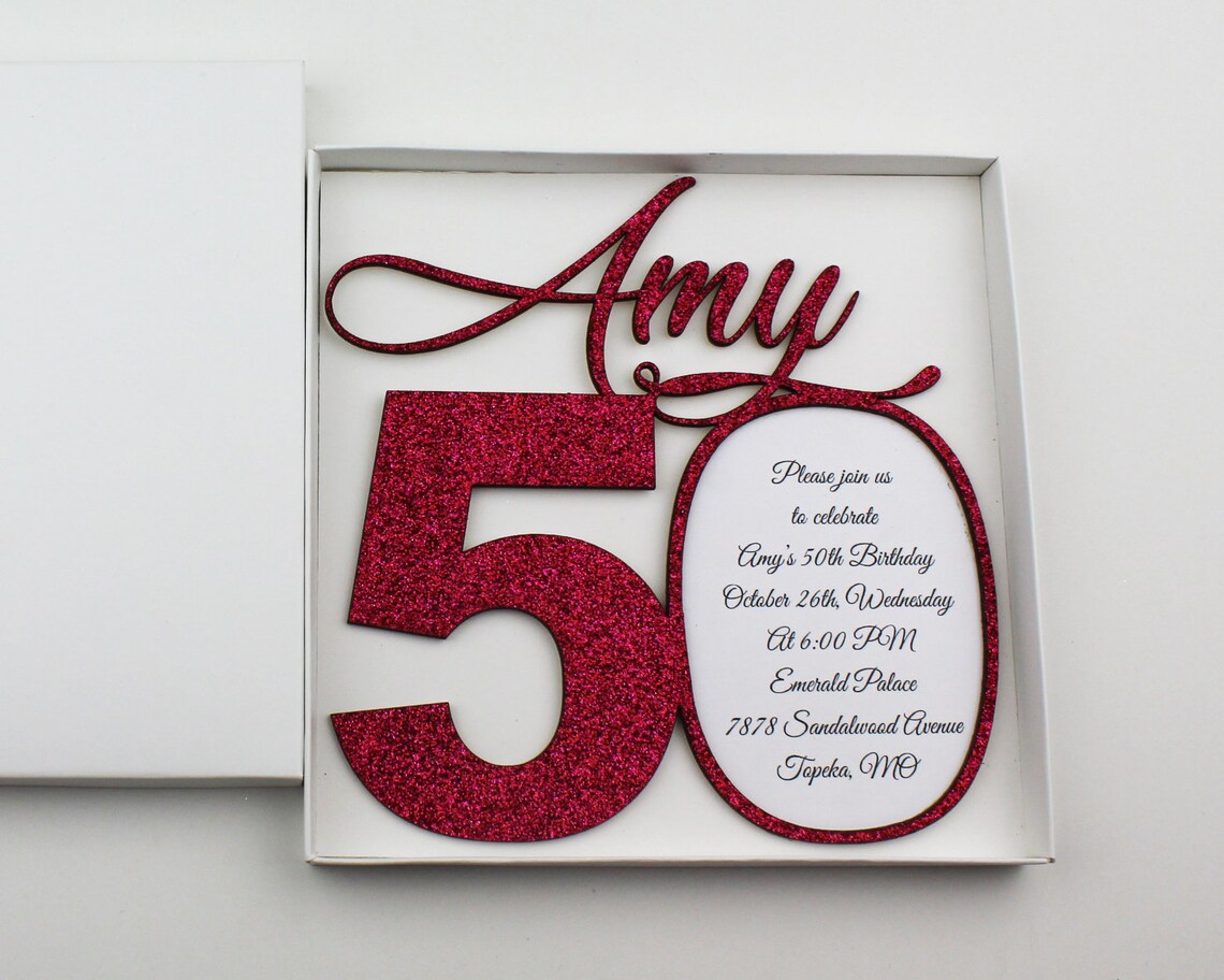 Personalized 50th Birthday Card Red Birthday Card Daddy 50th | Etsy