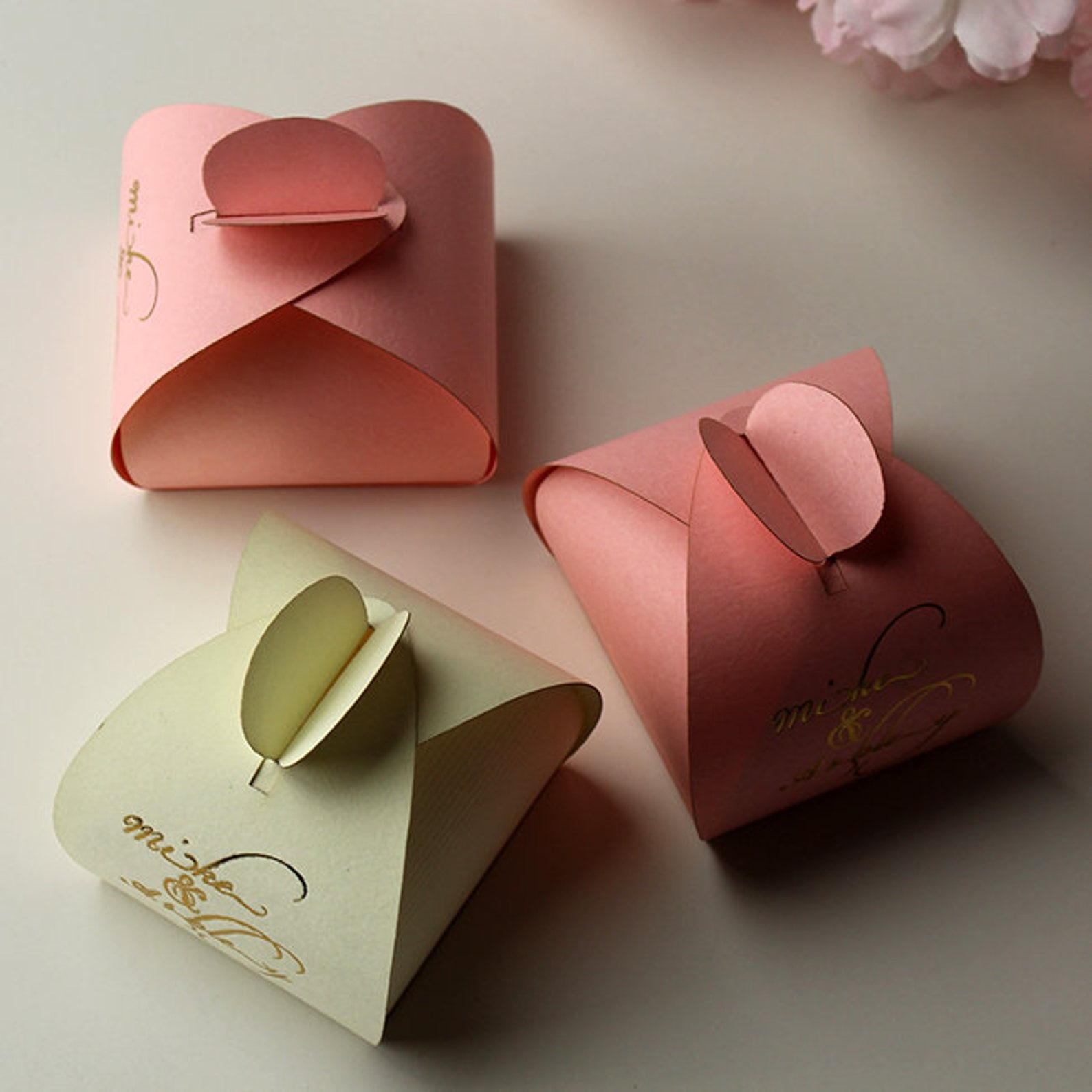 Pink Custom Party Favor Box Wedding Favor Boxes Wedding - Etsy