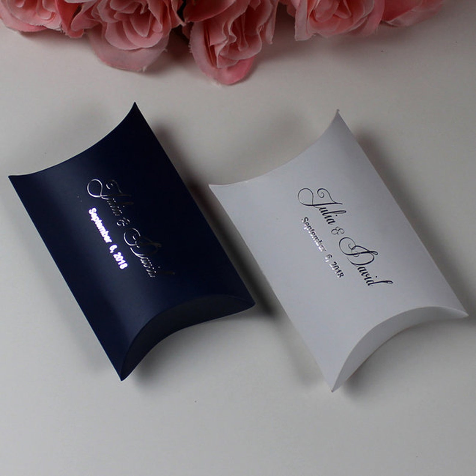 Pillow Foil Favor Box Personalized Candy Box Candy Favour | Etsy