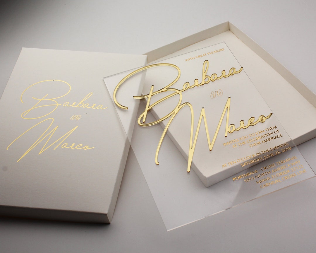 Transparent Acrylic Invitation, Clear Wedding Invitates, Transparent ...
