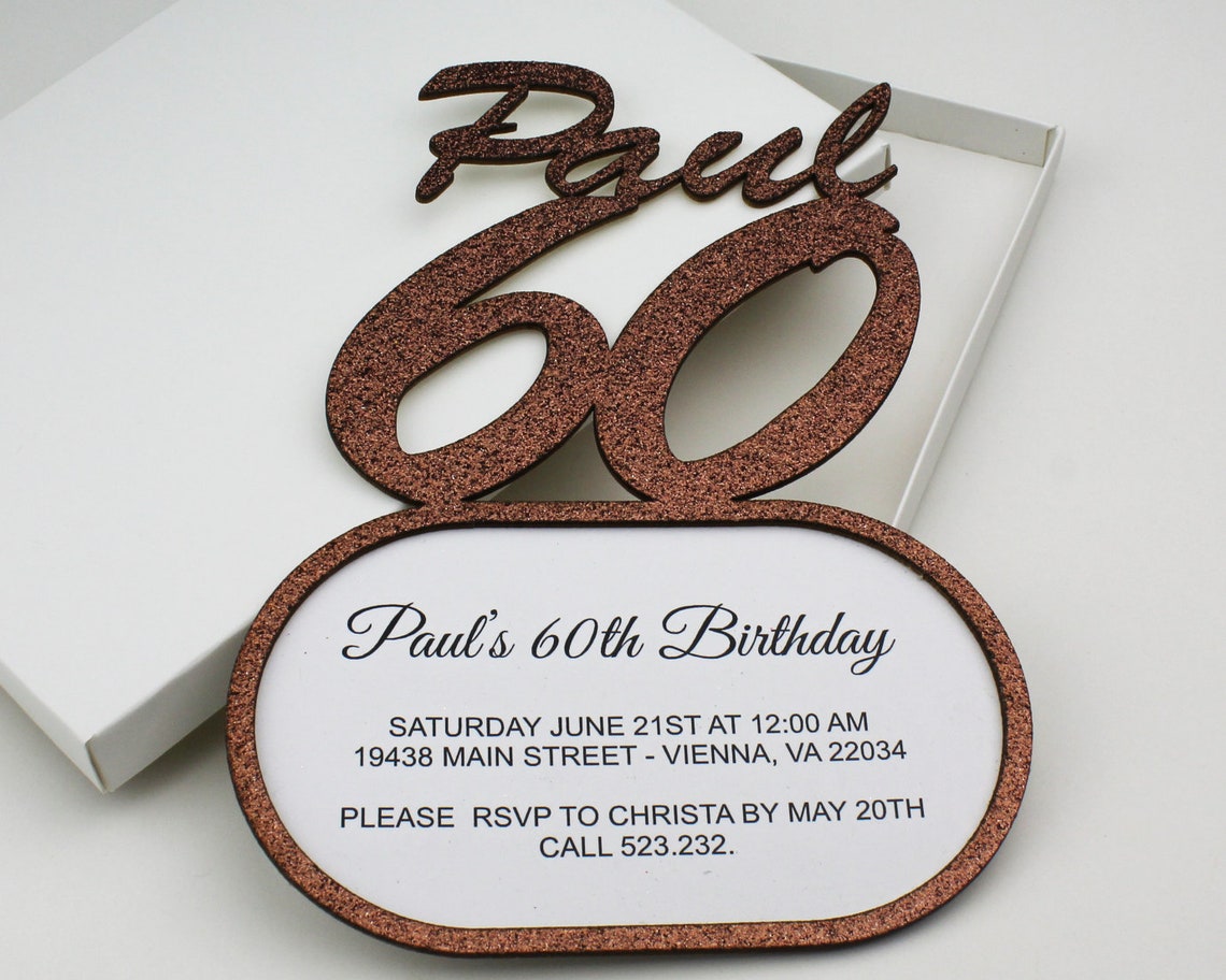 Personalized 60th Birthday Card 60th Card Age 60 Card - Etsy Hong Kong