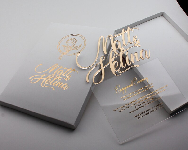 Transparent Wedding Invitation Clear Invitation Acrylic | Etsy