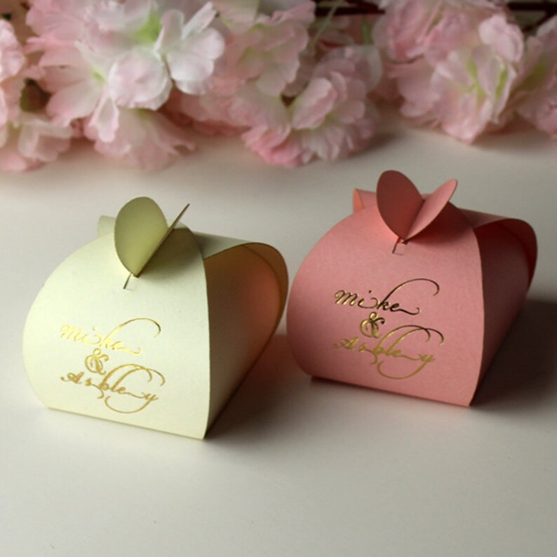 Pink Custom Party Favor Box Wedding Favor Boxes Wedding - Etsy