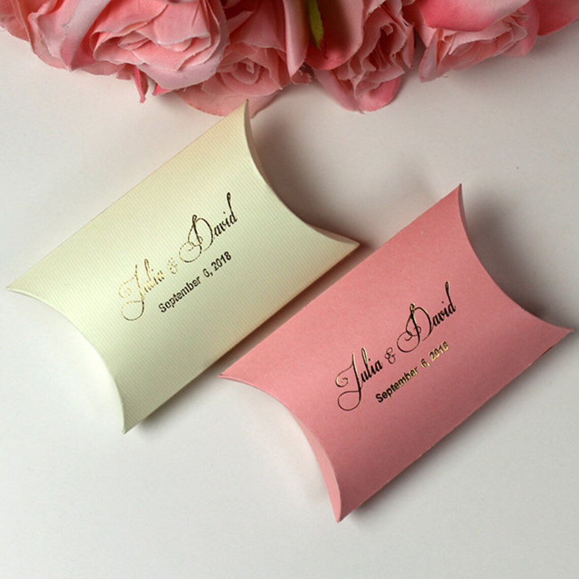 Pillow Foil Favor Box Personalized Candy Box Candy Favour | Etsy