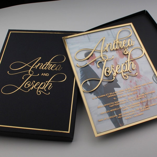 Clear Wedding Invitation - Etsy