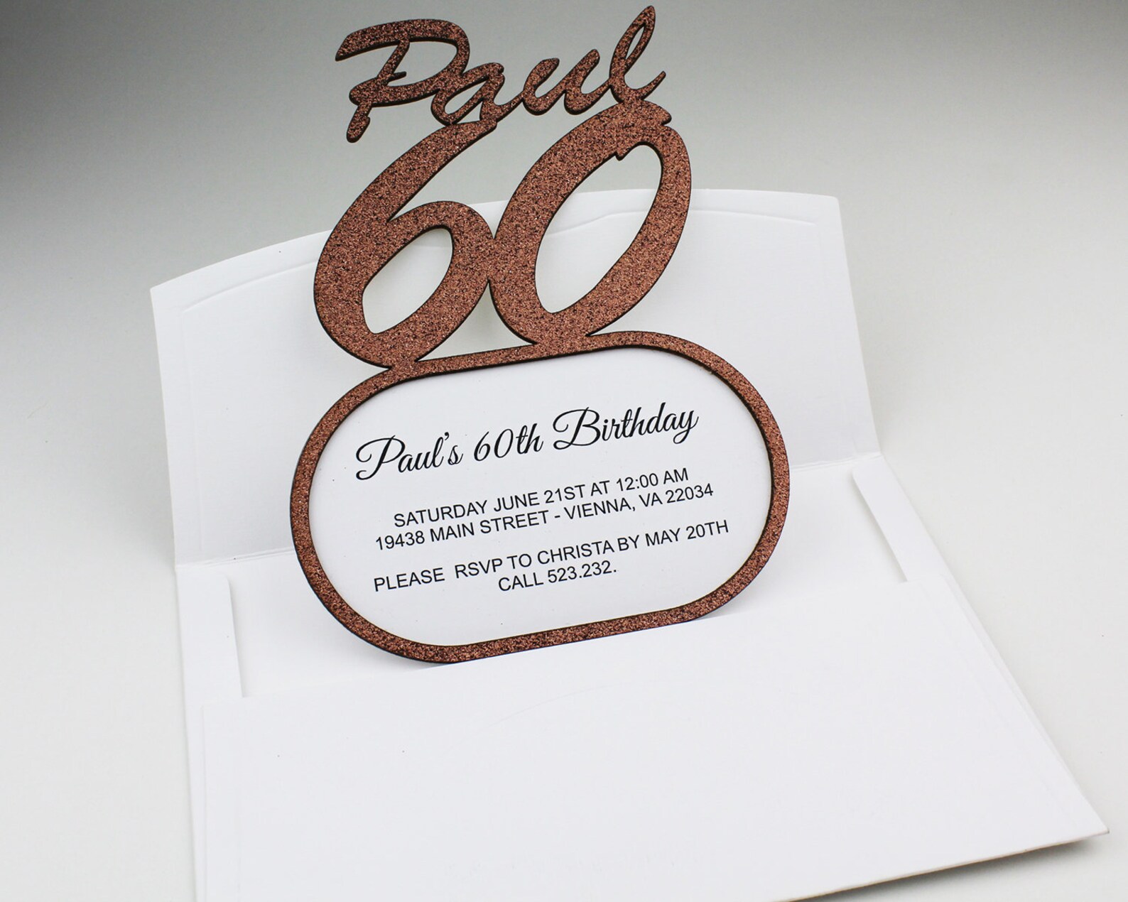 Personalized 60th Birthday Card 60th Card Age 60 Card - Etsy