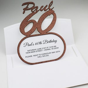 Personalized 60th Birthday Card, 60th Card, Age 60 Card, Sixtieth Sixty ...