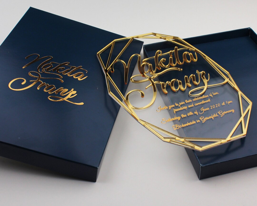 Acrylic Custom Wedding Luxury Invitations, Clear Invitation ...