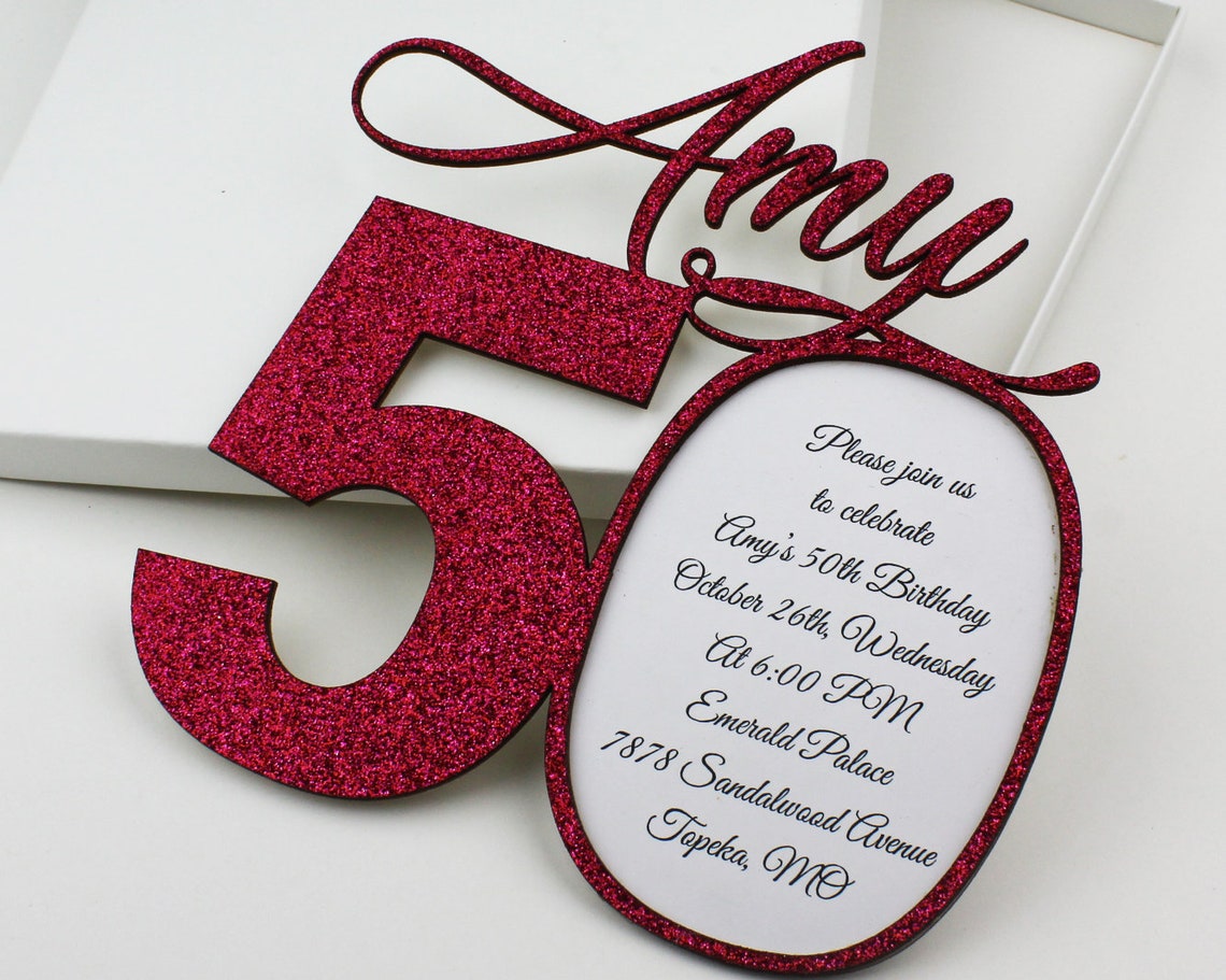 Personalized 50th Birthday Card Red Birthday Card Daddy 50th - Etsy