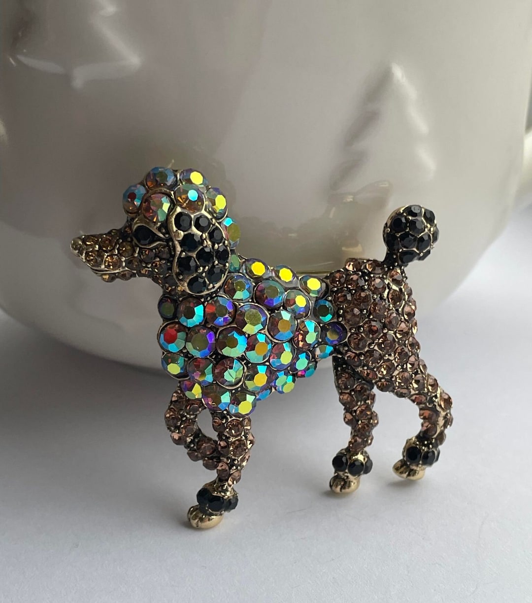 Poodle Brooch, Poodle Gift, Poodle Jewellery, Poodle Pendant - Etsy UK