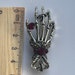 Rhinestone Skeleton Hand Brooch, Skeleton Brooch Pin, Skeleton ...