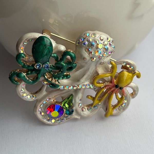 Octopus Brooch - Etsy