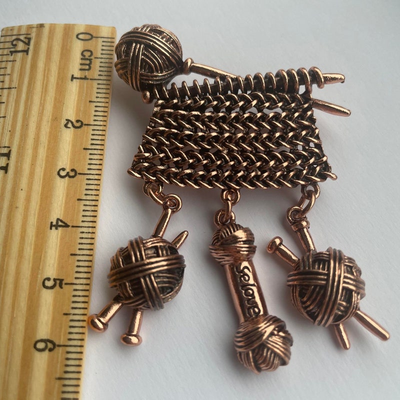 Knitting Brooch - Etsy UK