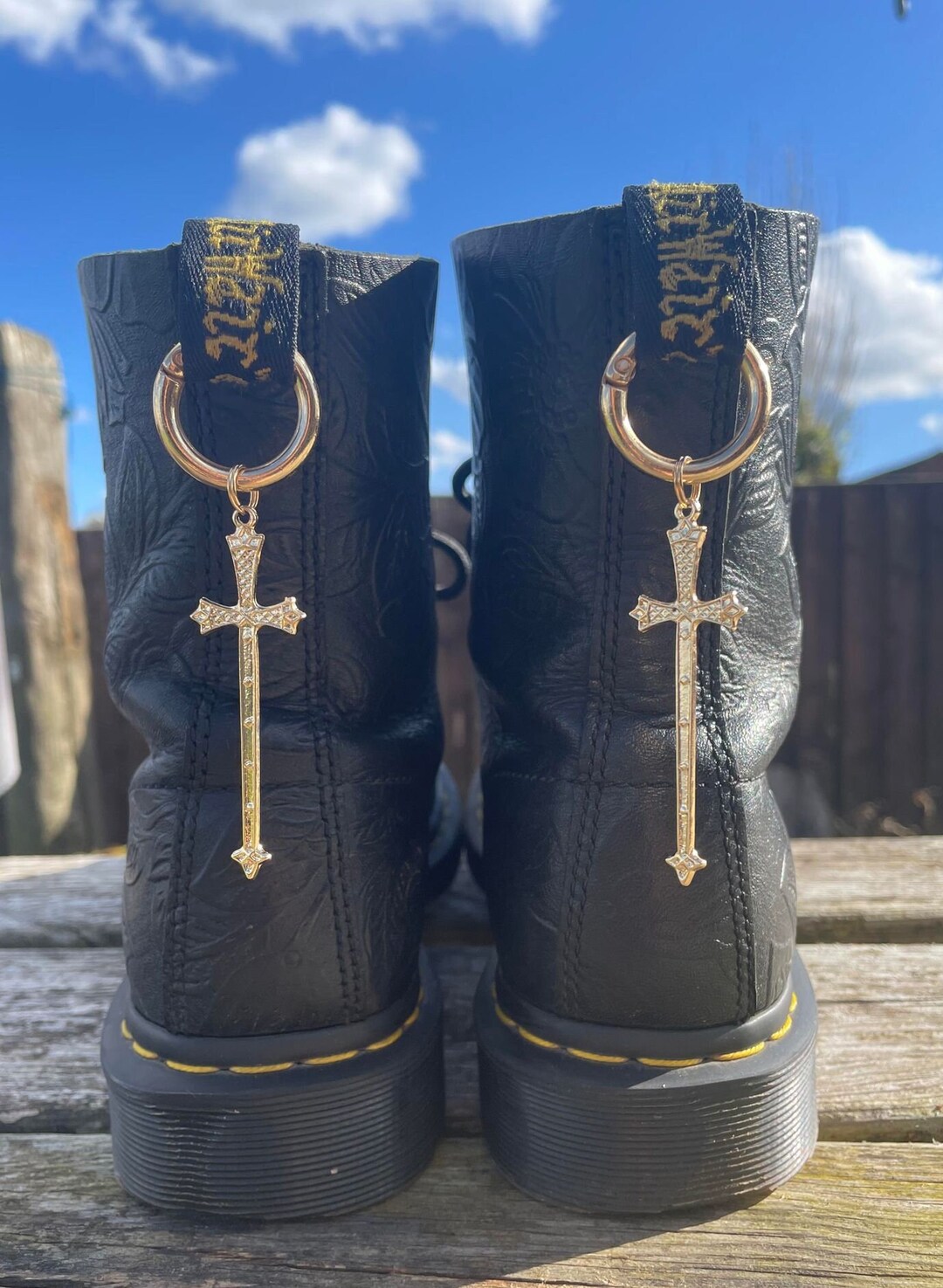 Golden Sword Boot Charms, Gothic Boot Charms, Boot Charms, Doc Charms ...