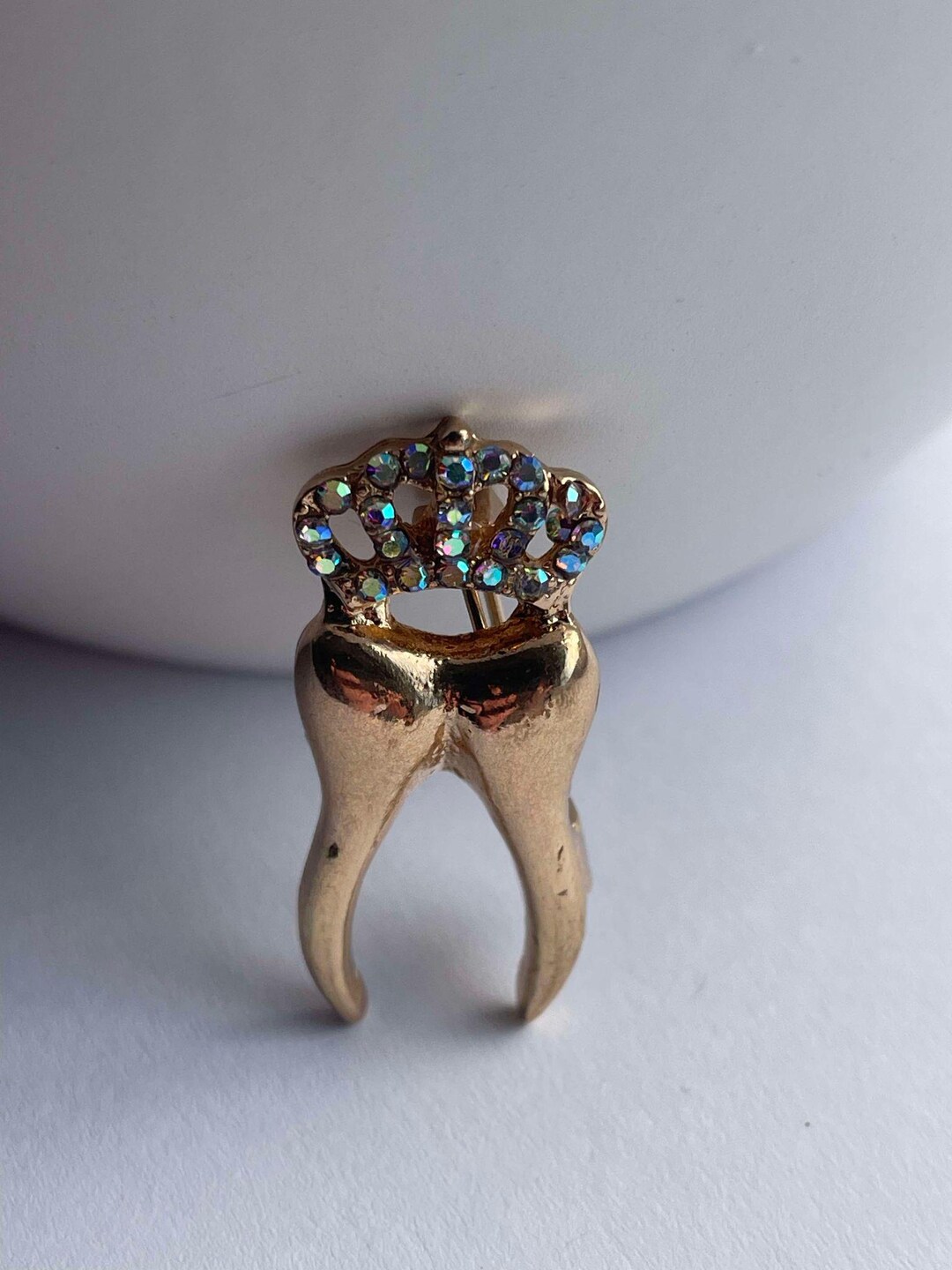 Crown Tooth Brooch, Tooth Brooch, Tooth Lapel Pin, Dentist Brooch ...